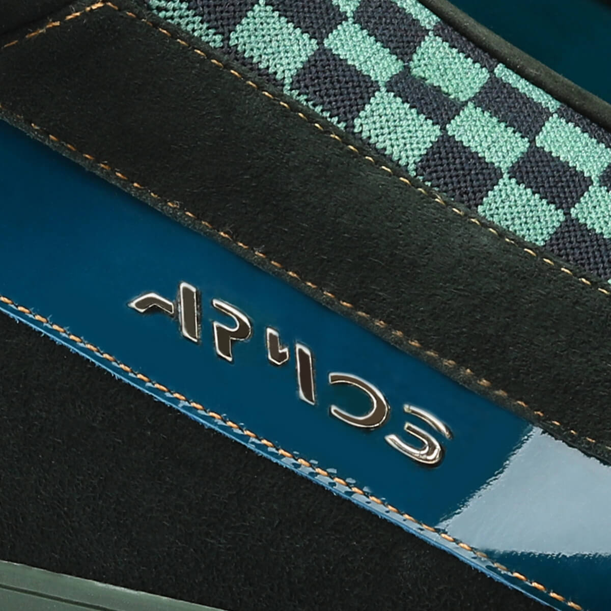 Men's Blue & Green Chess Print Sneakers | ARMOS – Armos